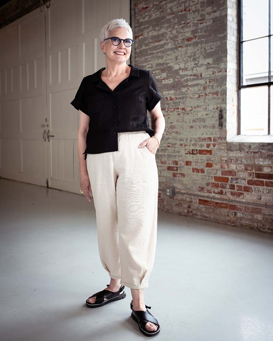 Chanterelle Pants Hack: Inset Pockets on View B - Sew Liberated